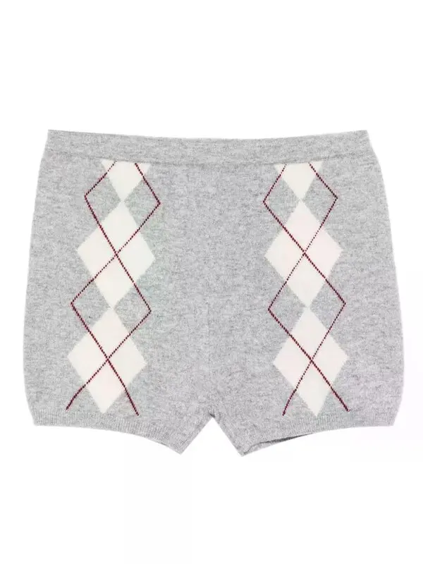 Sandro Argyle Knitted Shorts