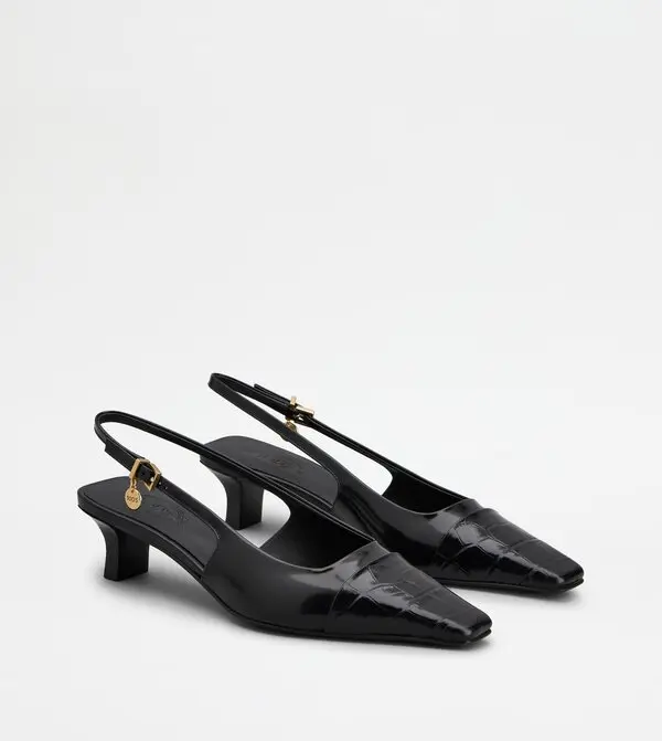 TOD'S Slingback Leather Pumps
