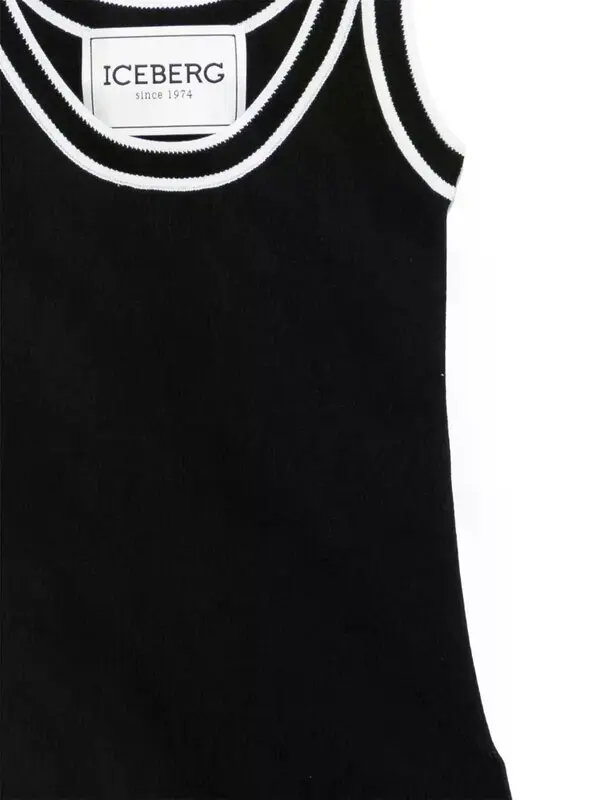 Iceberg Striped Knit Top - Black