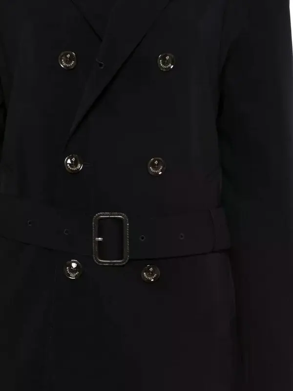 MONTECORE Double-breasted Belted Coat - Black