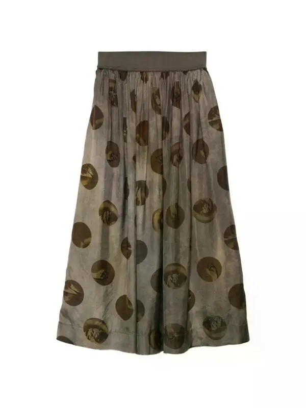 UMA WANG Printed Midi Skirt - Grey