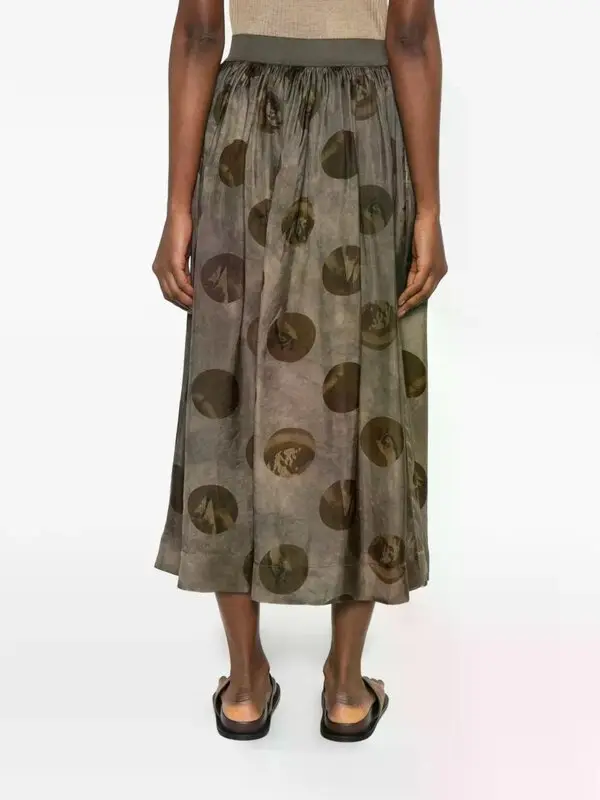 UMA WANG Printed Midi Skirt - Grey