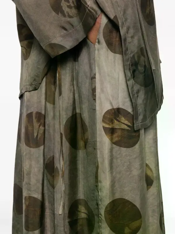 UMA WANG Printed Midi Skirt - Grey