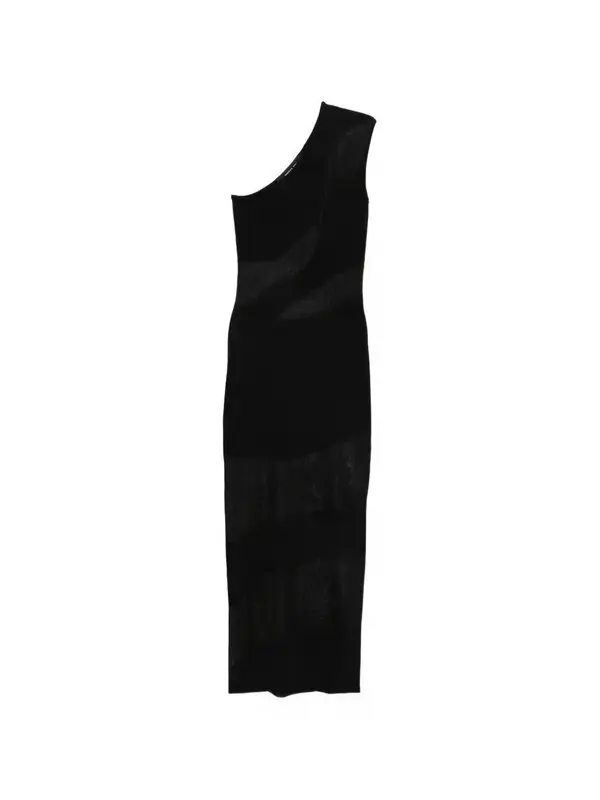 Federica Tosi Panelled One-shoulder Midi Dress - Black