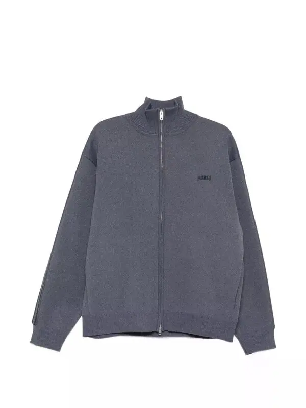 JUUN.J Striped-detail Zip-up Sweatshirt