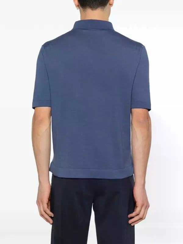 PIACENZA CASHMERE 1733 Buttoned Panelled Polo Shirt