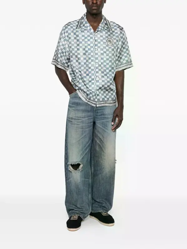 Amiri Ma Checkered Bowling Shirt