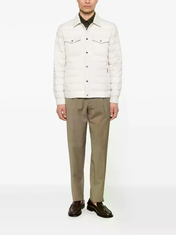 MOORER Buttoned Quilted Jacket - Neutrals