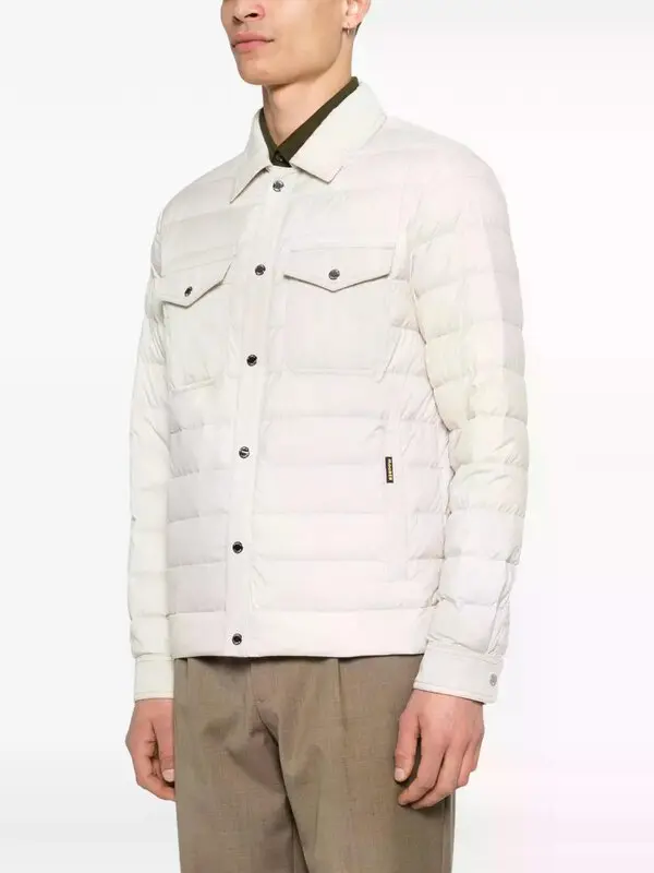 MOORER Buttoned Quilted Jacket - Neutrals