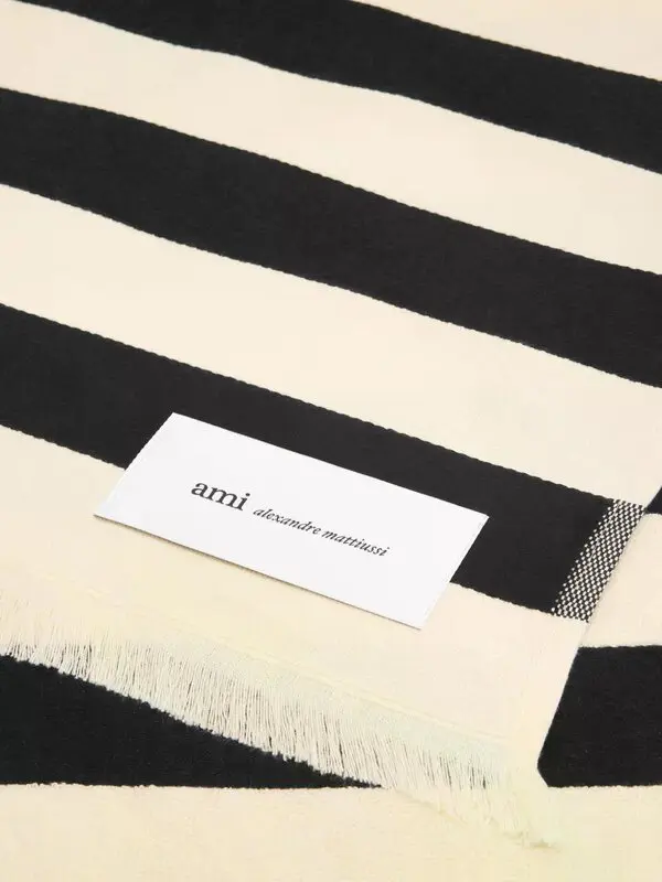 AMI Paris Stripes Beach Towel