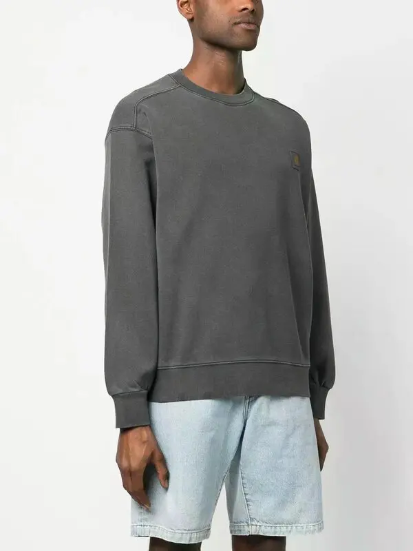 Carhartt Work In Progress Logo-patch Cotton Sweatshirt - Green