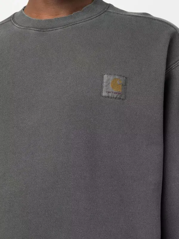 Carhartt Work In Progress Logo-patch Cotton Sweatshirt - Green