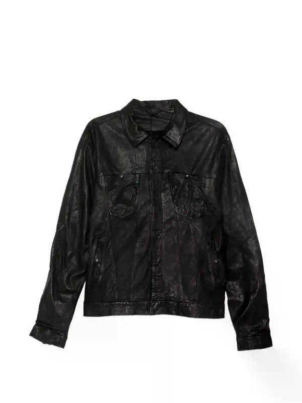 GIORGIO BRATO Leather Collared Jacket