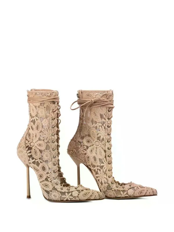 LE SILLA Chantilly Lace-up Ankle Boots