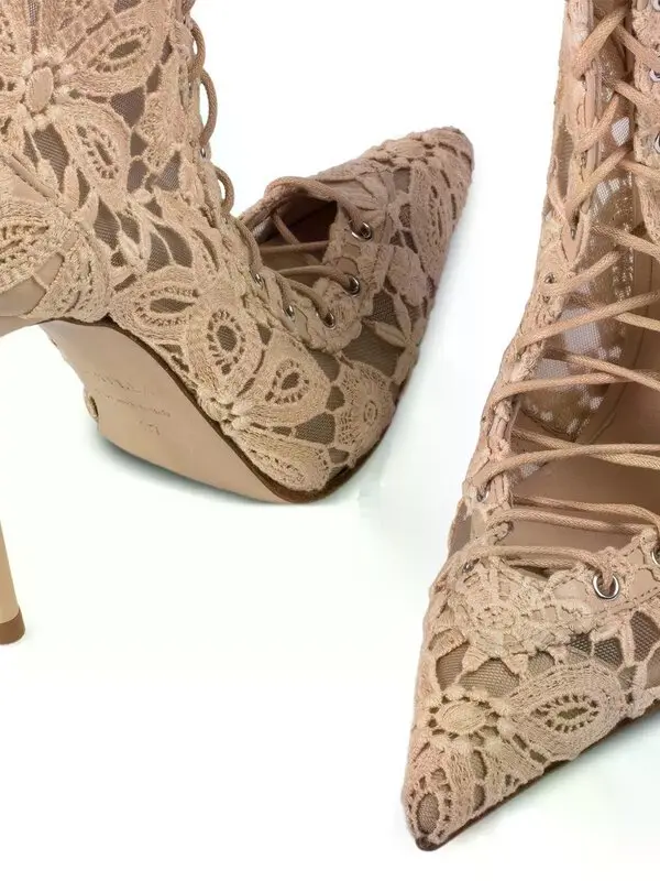 LE SILLA Chantilly Lace-up Ankle Boots