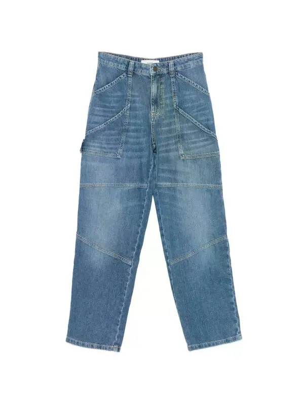Ba&sh Moyce Patch Pocket Jeans - Blue