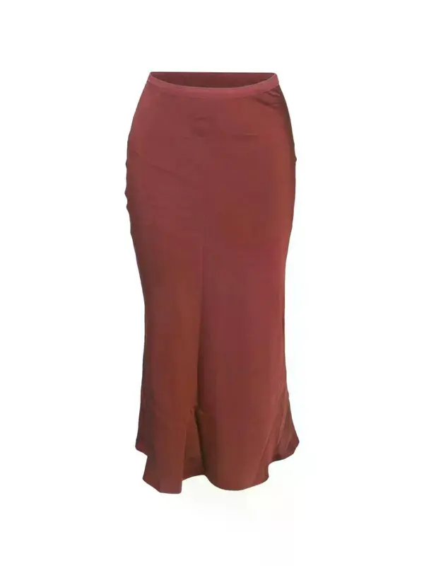 ANINE BING Silk Midi Skirt - Red