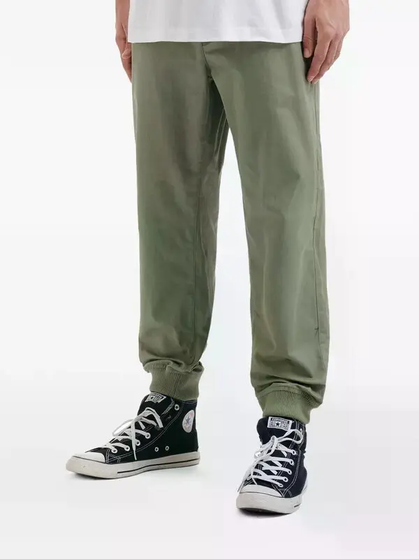 FINGERCROXX Logo-patch Trousers - Green