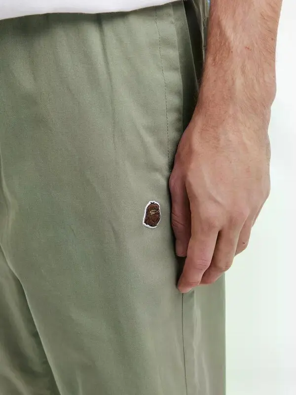 FINGERCROXX Logo-patch Trousers - Green