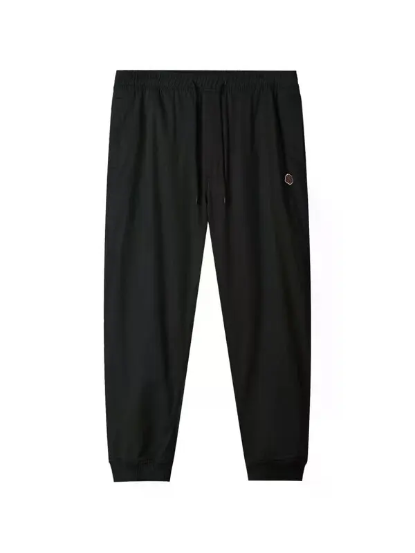 FINGERCROXX Drawstring-fastening Logo-patch Track Pants - Black