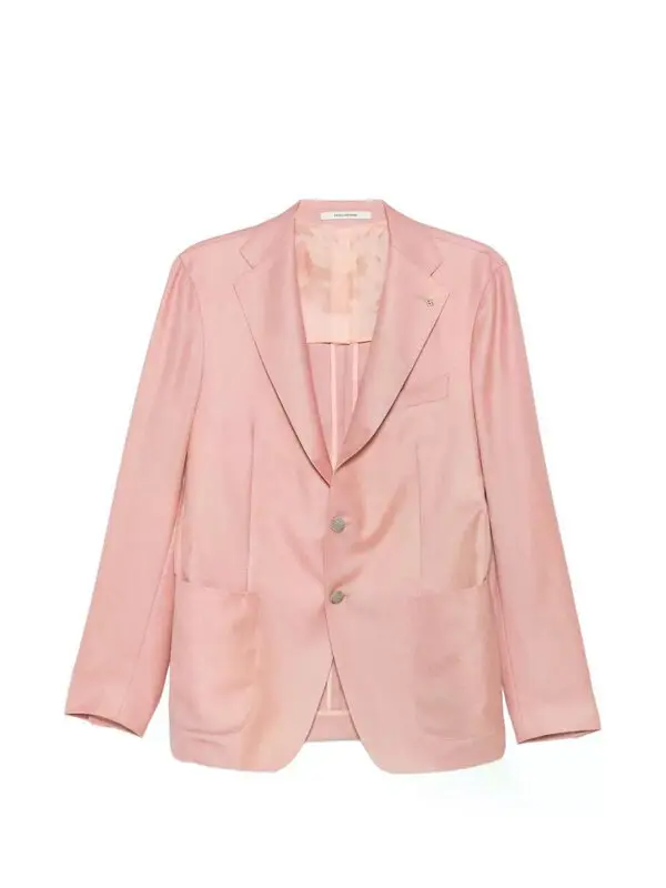 Tagliatore Flap Pocket Wool Blazer - Pink