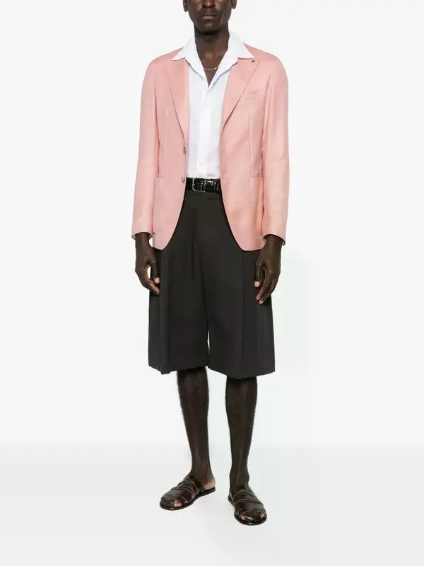 Tagliatore Flap Pocket Wool Blazer - Pink