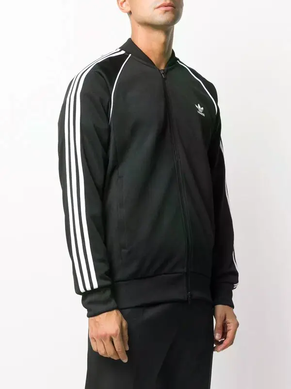 Adidas Stripe Trim Track Jacket - Black