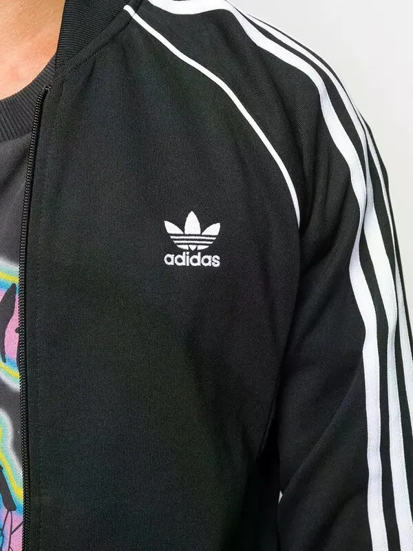 Adidas Stripe Trim Track Jacket - Black