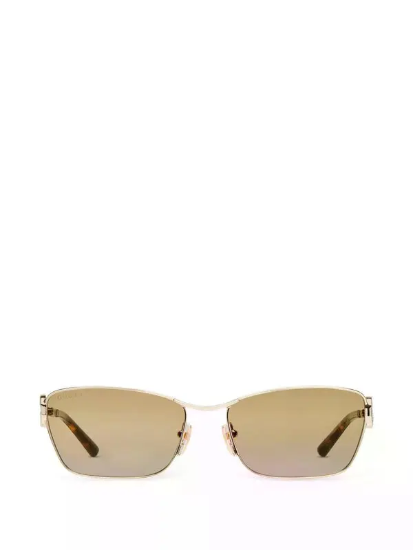 Gucci Rectangular-frame Sunglasses - Gold