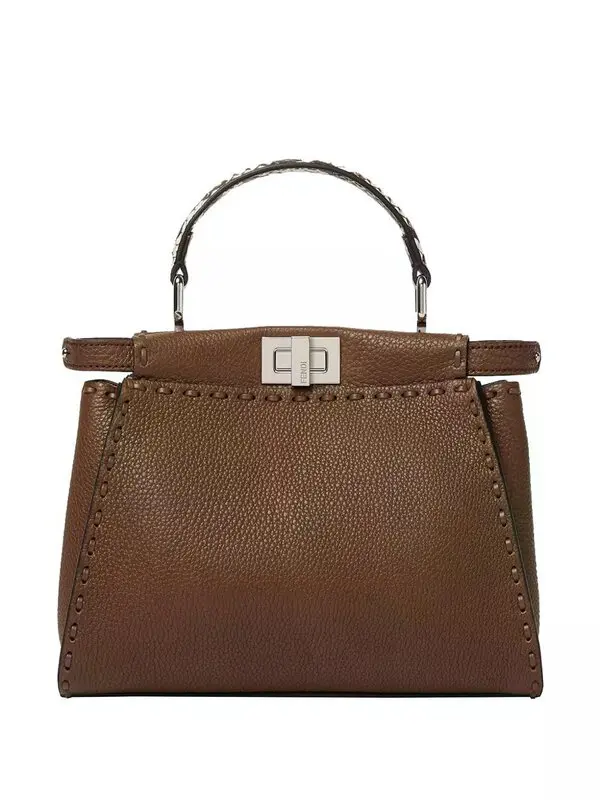 Fendi Mini Leather Peekaboo Tote