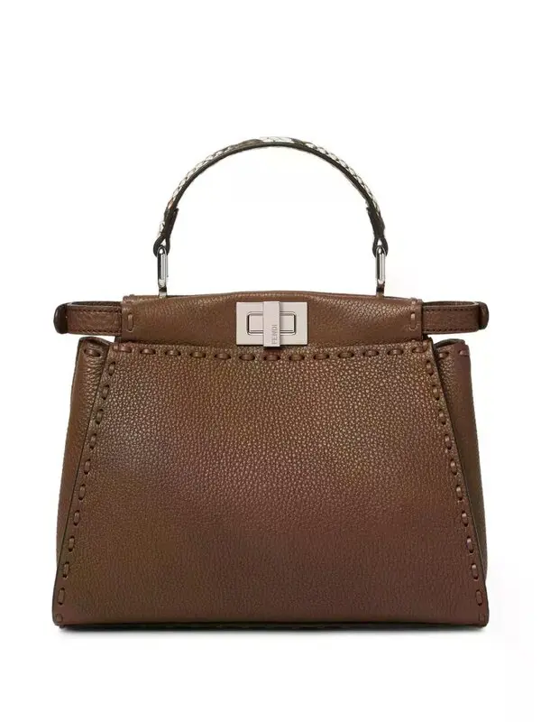 Fendi Mini Leather Peekaboo Tote