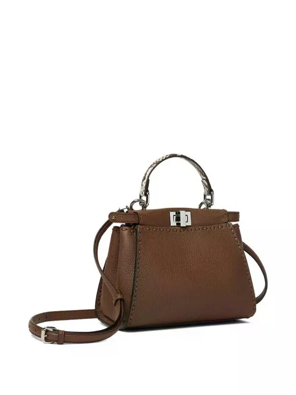 Fendi Mini Leather Peekaboo Tote