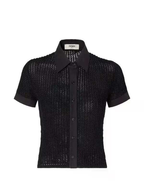 Fendi Buttoned Knitted Shirt - Black