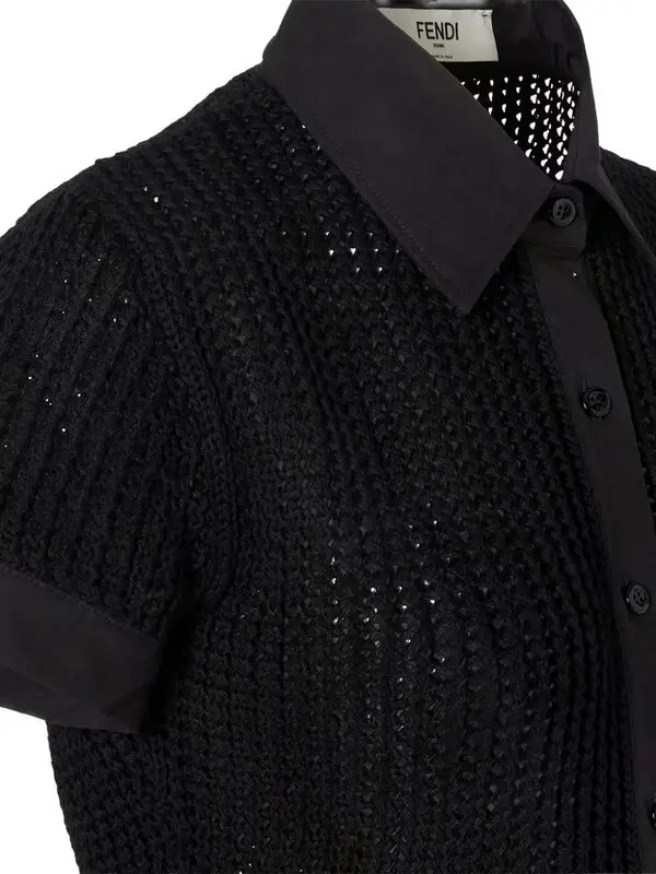 Fendi Buttoned Knitted Shirt - Black