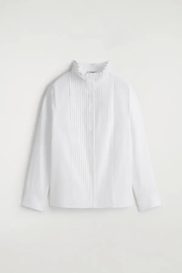 Cos Pintucked Cotton Blouse