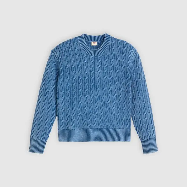 LEVI'S Boyfriend Cable Crewneck Pullover