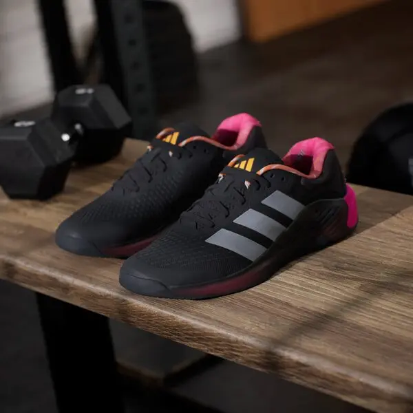 Adidas Dropset 4 Training Sneakers - Core Black / Iron Metallic / Shock Pink