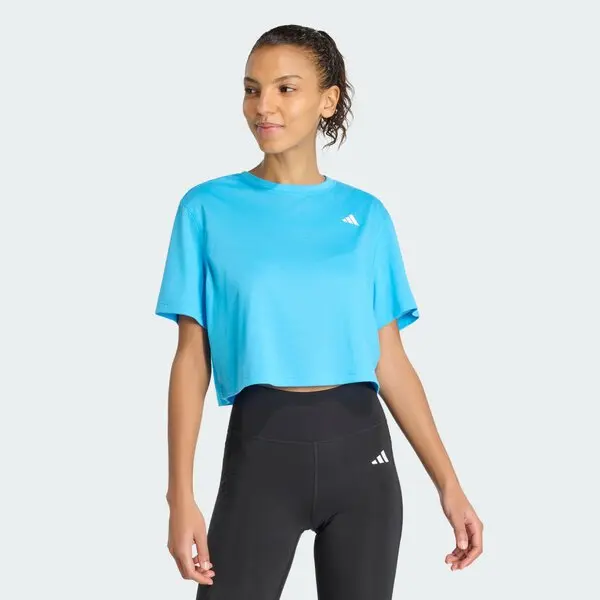 Adidas Train Essentials Boxy Workout Tee - Lucid Aquamarine