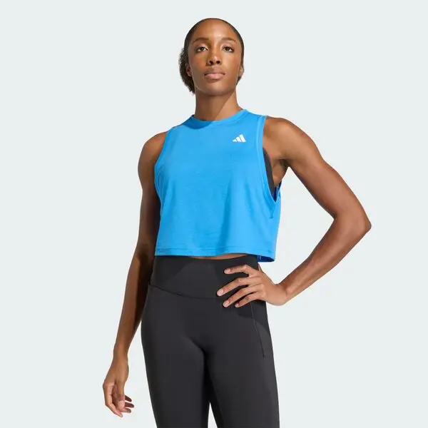 Adidas Train Essentials Boxy Tank Top - Ray Blue