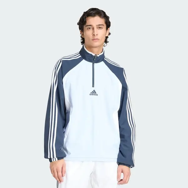 Adidas Teamgeist Half Zip Sweatshirt - Crystal Sky