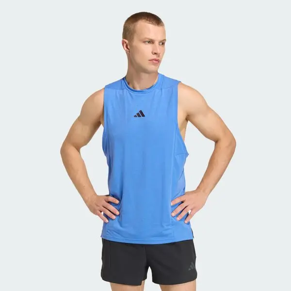 Adidas Training Workout Tank Top - Ray Blue
