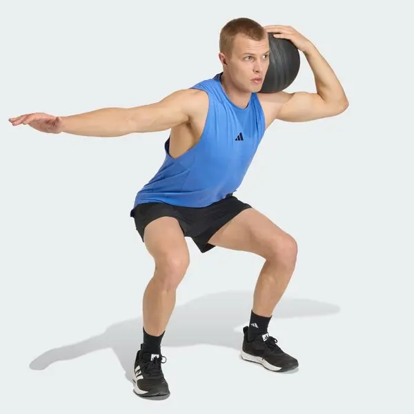 Adidas Training Workout Tank Top - Ray Blue