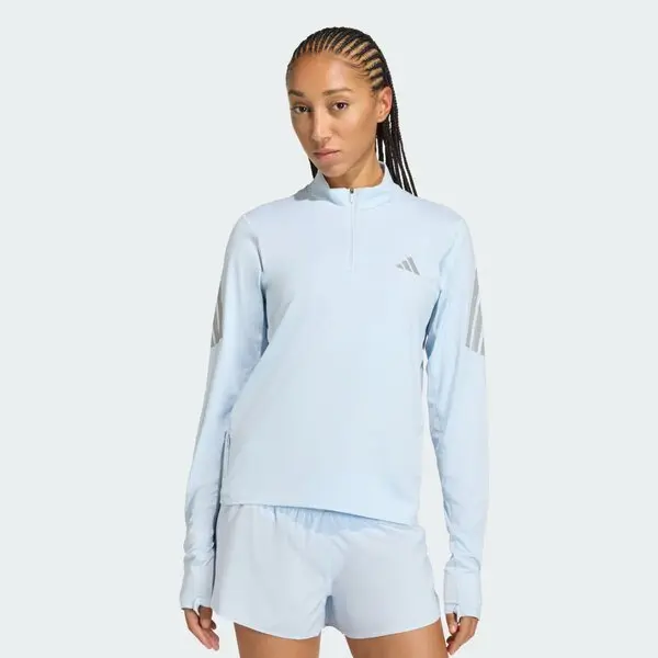 Adidas Adi365 Iconic Running 1/2 Zip Jumper - Crystal Sky