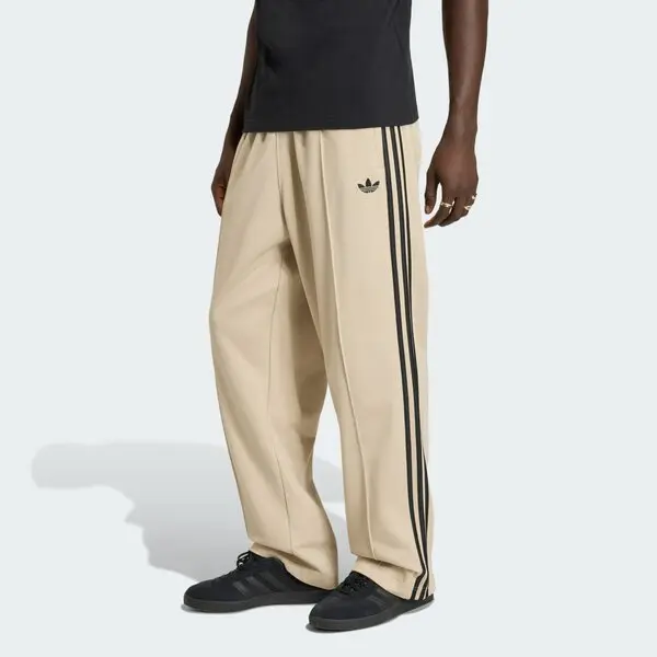 Adidas Baggy Track Pants - Stone Khaki