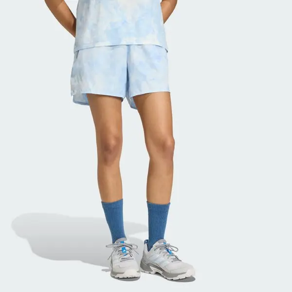 Adidas Terrex Multi Spray Dye Clima365 Shorts - White / Glow Blue