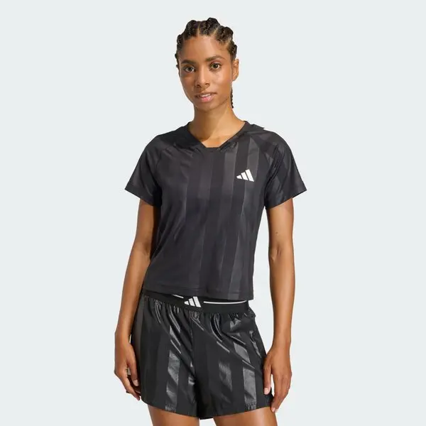 Adidas Hyperglam 3-stripes Emboss T-shirt - Black