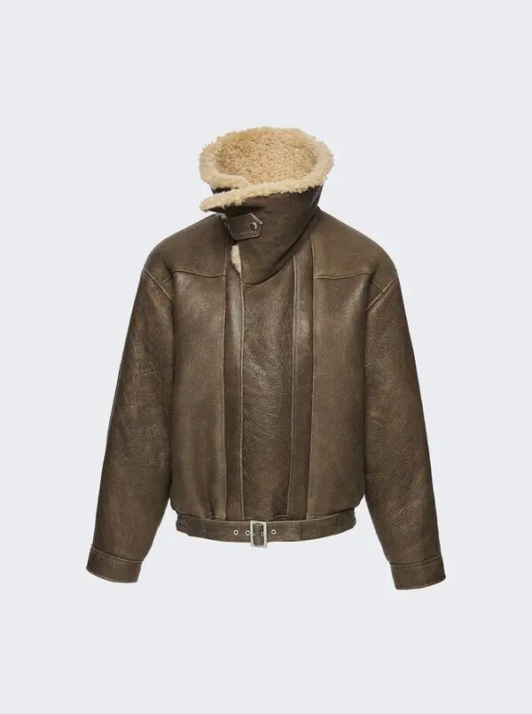 Magda Butrym Shearling Aviator Jacket