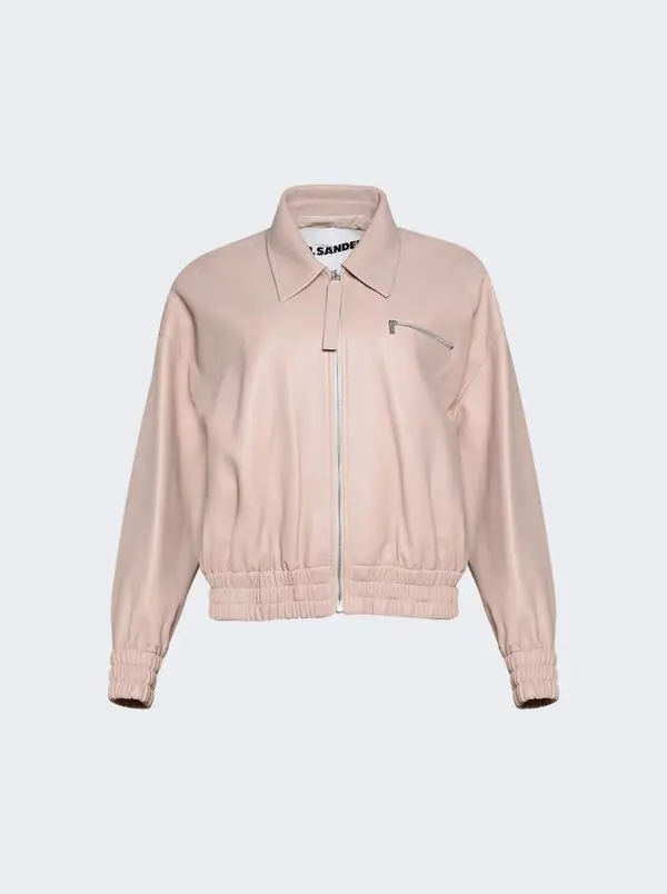JIL SANDER Blouson Leather Jacket - Pink
