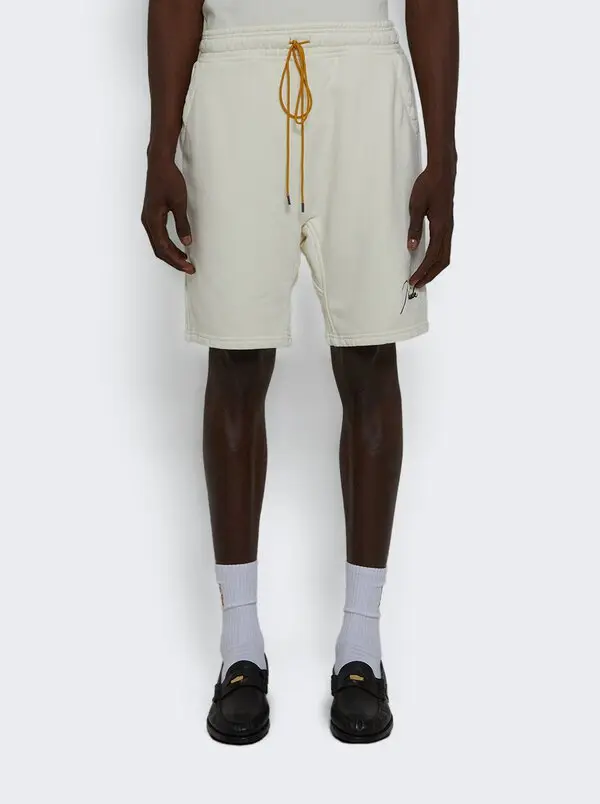 Rhude Relaxed-fit Jersey Shorts - White