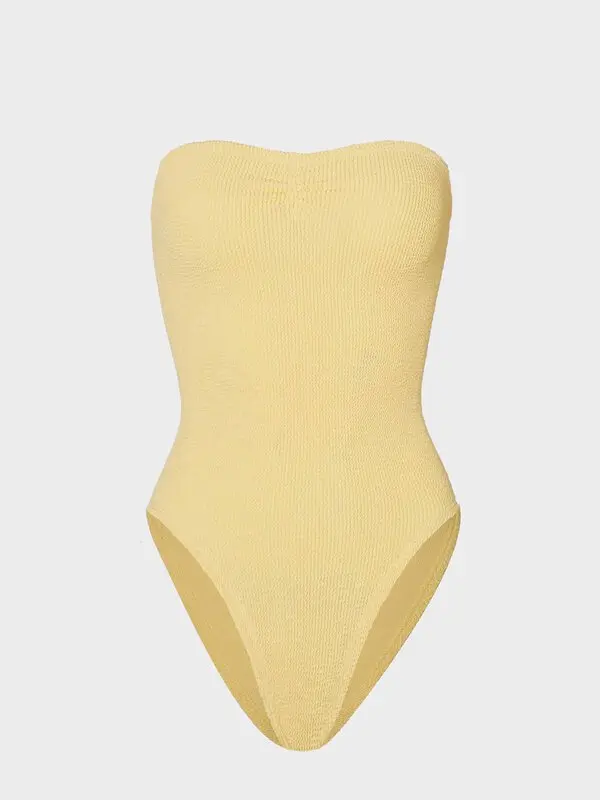Hunza G Brooke Swim Original Crinkle™ One Piece - Butter